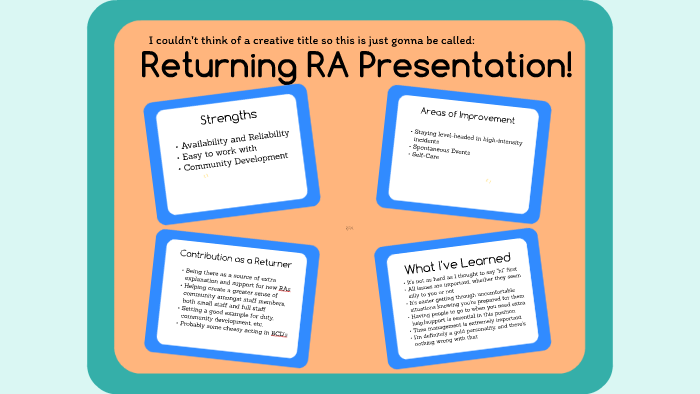 Returning RA Presentation by Lawrence Silveira