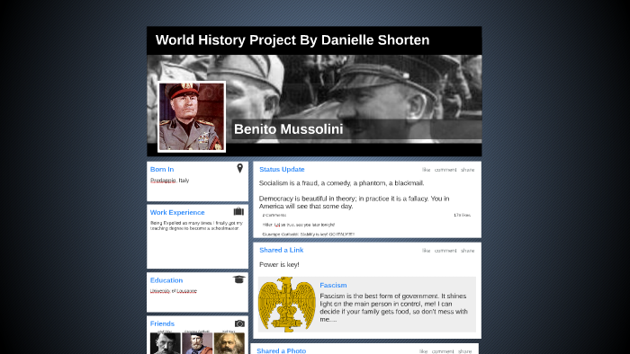 Benito Mussolini by Danielle Shorten on Prezi