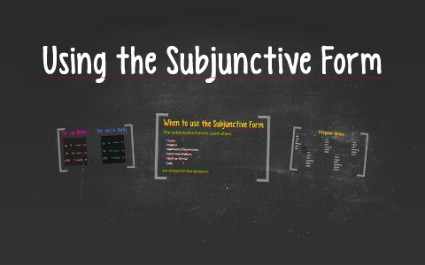 Using the Subjunctive Form by Nirusha Yogarajah on Prezi