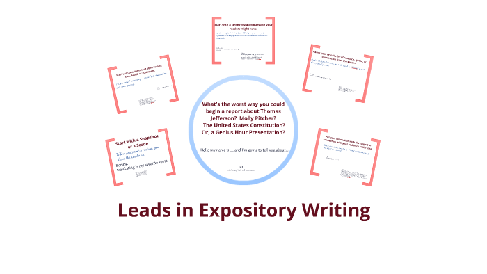 Leads - Expository Writing by Jessie Erickson on Prezi