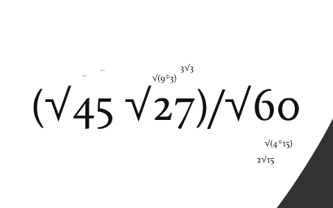 Operaciones con numeros radicales by Flavio Arguello on Prezi