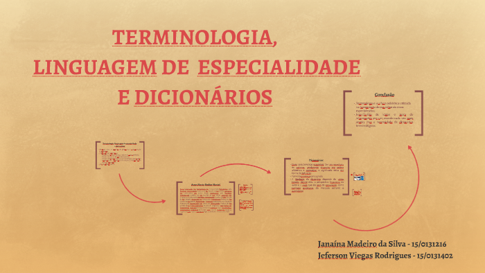 TERMINOLOGIA, LINGUAGEM DE ESPECIALIDADE E DICIONÁRIOS by Janaina ...