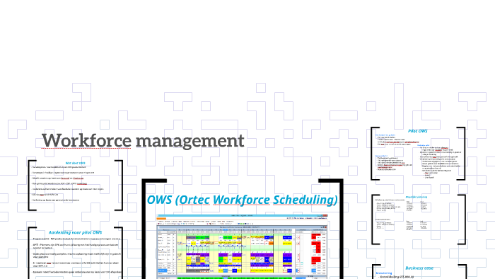 OWS (Ortec Workforce Scheduling by Mark Mes on Prezi