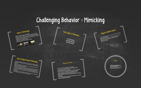 Challenging Behavior : Mimicking by Chelsea Jarnigo on Prezi