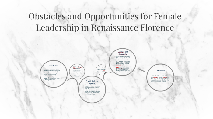 Obstacles and Opportunities for Female Leadership in Renaiss by Michael ...