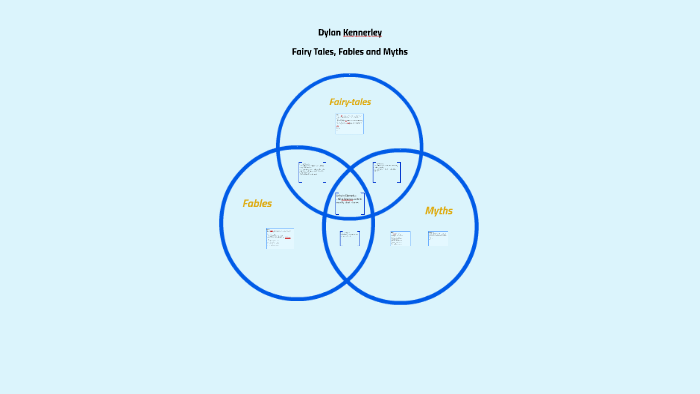 Fairy Tales, Fables and Myths Venn Diagram by Dylan Kennerley on Prezi