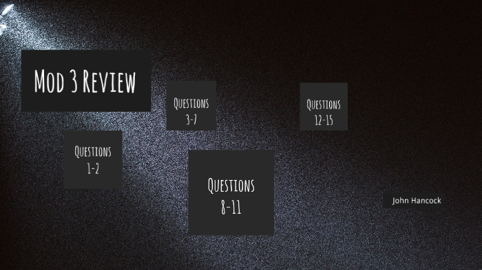 Module 3 Review by John Hancock on Prezi