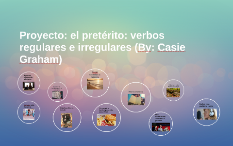 Proyecto: el pretérito: verbos regulares e irregulares by casie graham ...