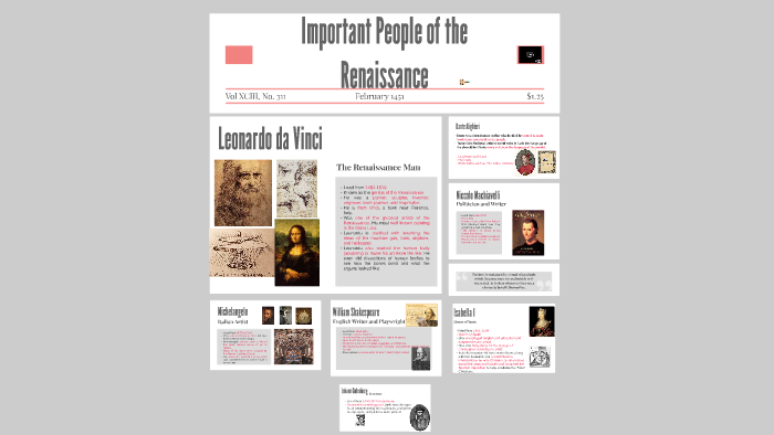 Important People of the Renaissance by Sara Phillips on Prezi