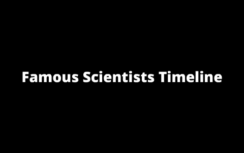 Famous Scientists Timeline by Kiara Symss