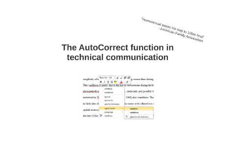The Autocorrect function in technical communication by Pamela Ramos on ...