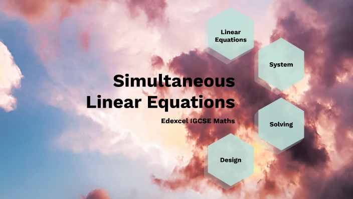 Simultaneous Linear Equations Edexcel IGCSE Maths by Azeem Fidahusein ...