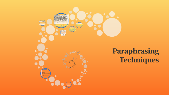 Paraphrasing Techniques by Suzanne Nicks on Prezi