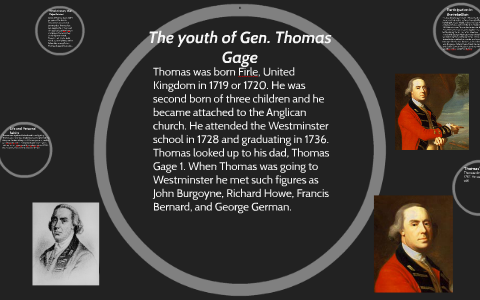 The youth of Gen. Thomas Gage by kaleigh welch on Prezi