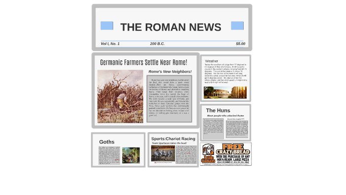 Roman Newspaper by Michael Pena on Prezi