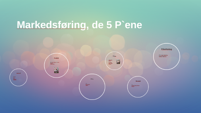 Markedsføring, de 5 P`ene by Malin Therese on Prezi