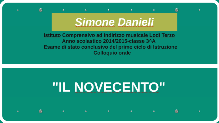 Mappa colloquio d'esame_Danieli Simone by Simone Danieli on Prezi