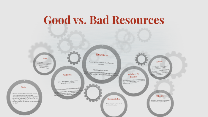 Good vs. Bad Resources by Rebekah Sharp on Prezi