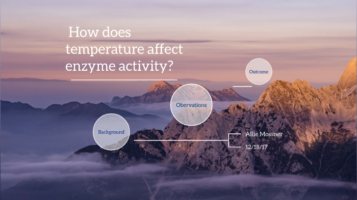 How does temperature affect enzyme activity? by allie mossner on Prezi