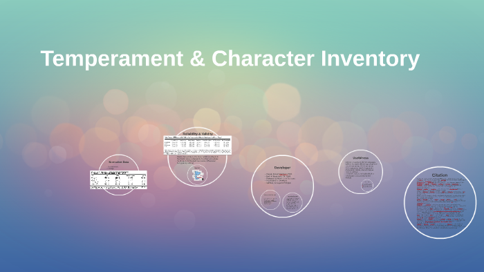 Temperament And Character Inventory By Js Yoon On Prezi