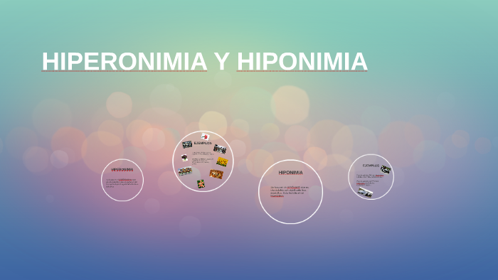 HIPERONIMIA Y HIPONIMIA by on Prezi