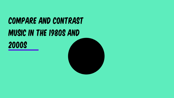 Compare and contrast music in the 1980s and 2000s by Laurine Sawiris on ...