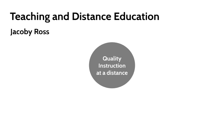 Teaching and Distance Education by Jacoby Ross on Prezi