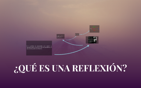 ¿QUÉ ES UNA REFLEXIÓN? by Diana Martinez