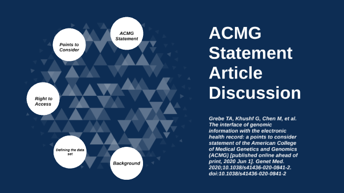 ACMG Statement Presentation by Aaron Perkins on Prezi