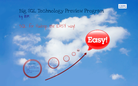 IBM Big SQL Technology Preview Program by Leon Katsnelson on Prezi