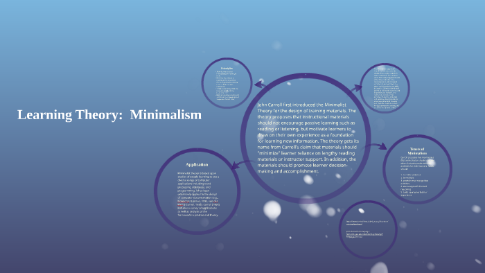 Learning Theory: Minimalism by Jenna Carroll on Prezi