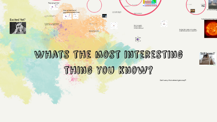Whats the most interesting thing you know? by Cameron Mattoon on Prezi