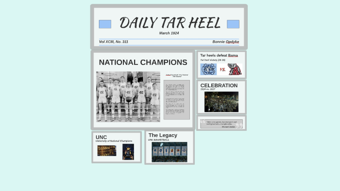 DAILY TAR HEEL by Bonnie Opdyke on Prezi