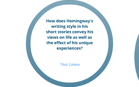 How does Hemingway's writing style reflect his views on life? by Tikal ...