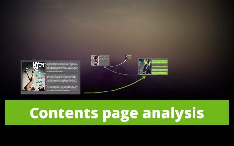 Contents page analysis by Shelby Giles on Prezi