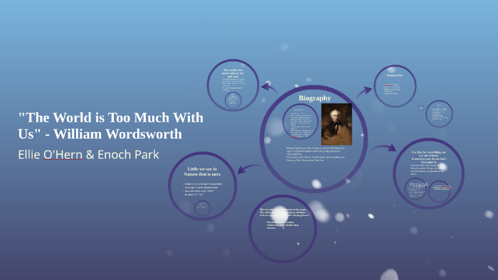 "The World is Too Much With Us" - William Wordsworth by Ellie O'Hern on ...