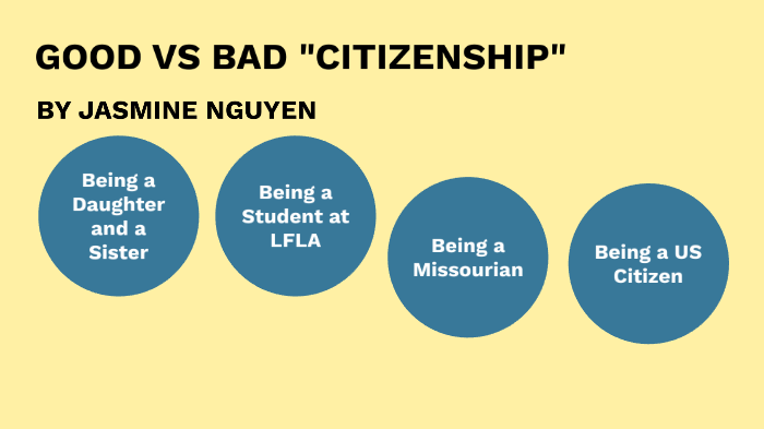 Good vs. Bad "Citizenship" by Jasmine Nguyen on Prezi