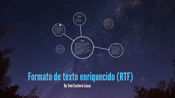 El Rich Text Format (formato de texto enriquecido, a menudo by Toni ...