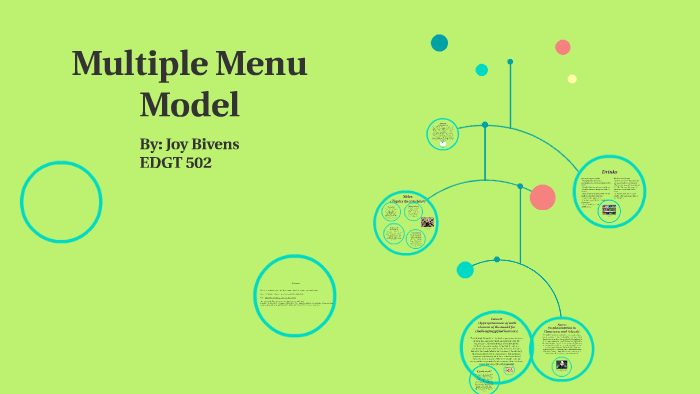 Multiple Menu Model by Joy Bivens on Prezi