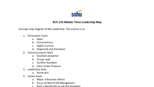 BUS 210 Module Three Leadership Map Example Text-Only Version.docx by ...