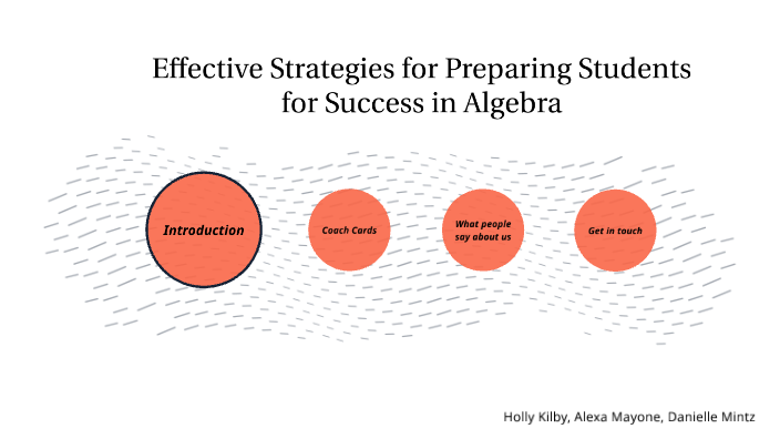 Effective Strategies for Preparing Students for Success in Algebra by ...