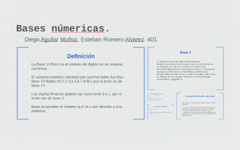 Bases numéricas. by Diego Aguilar on Prezi
