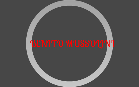 BENITO MUSSOLINI by Jane Naish