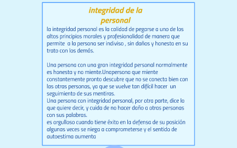 integridad de la persona by Ana Aviles on Prezi