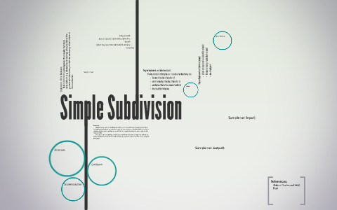 Simple Subdivision by James Alcantara on Prezi