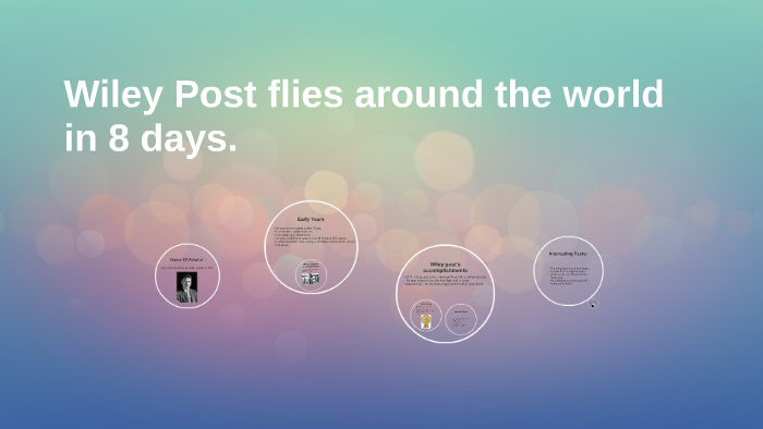 Wiley Post flies around the world ( 8 day ) by Ebrahim Cham on Prezi