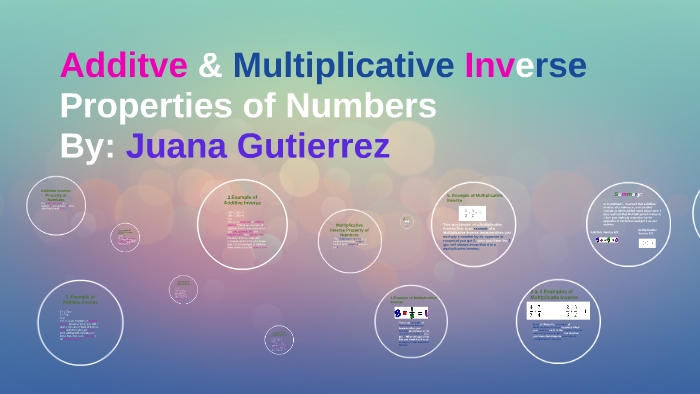 Additive And Multiplicative Inverse Examples