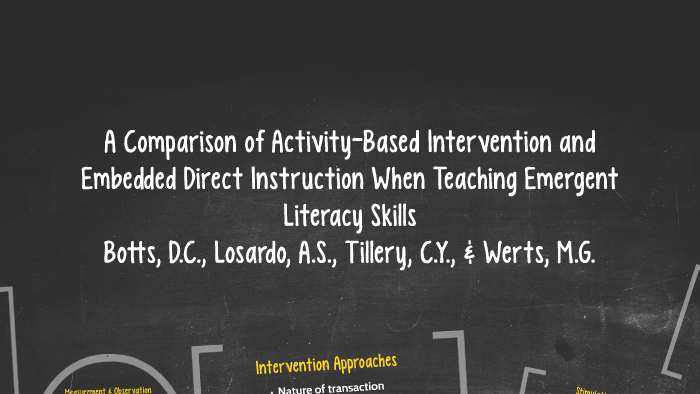 A Comparison of Activity-Based Interventio and Embedded Dire by Marina ...