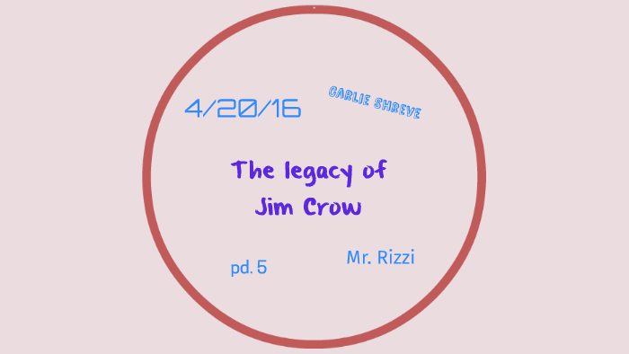 The legacy of Jim Crow by carlie shreve on Prezi