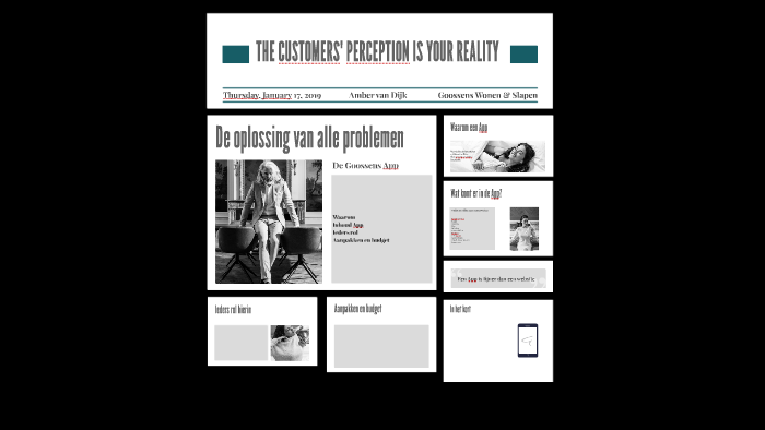 THE CUSTOMERS' PERCEPTION IS YOUR REALITY by amber van dijk on Prezi
